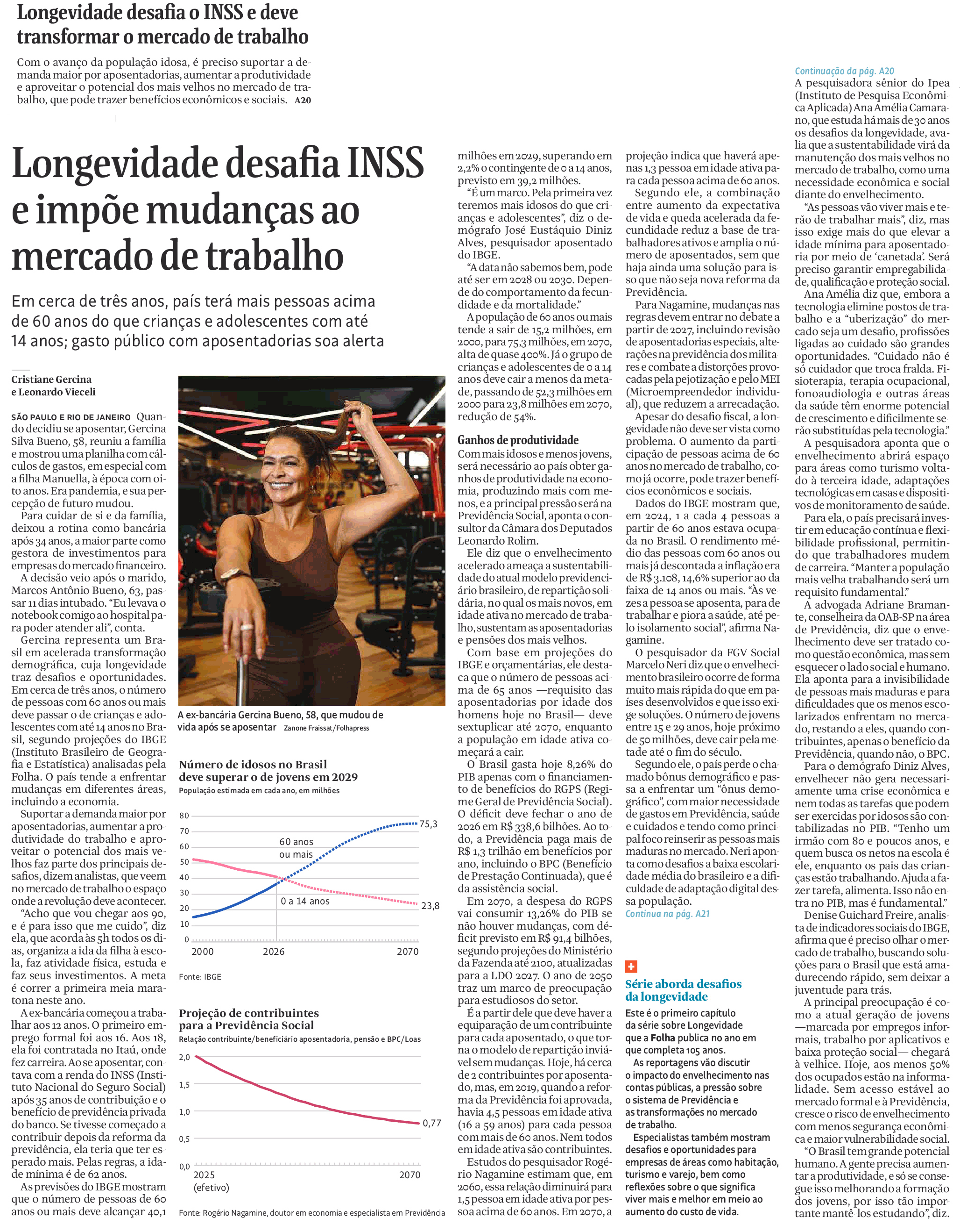 Rede Clipping: Longevidade acelerada do brasileiro desafia INSS e impõe ...